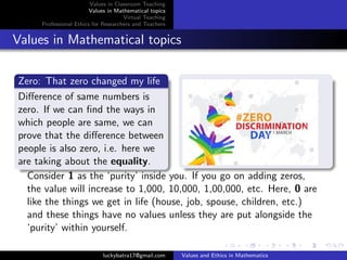 Values and ethics in mathematics | PDF