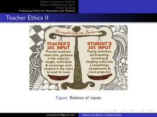 Values and ethics in mathematics | PDF