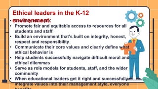 VALUES AND ETHICS in Educational Administration PHD | PPTX