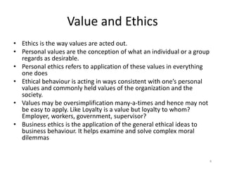 BBA 205: Business Ethics & CSR | PPTX