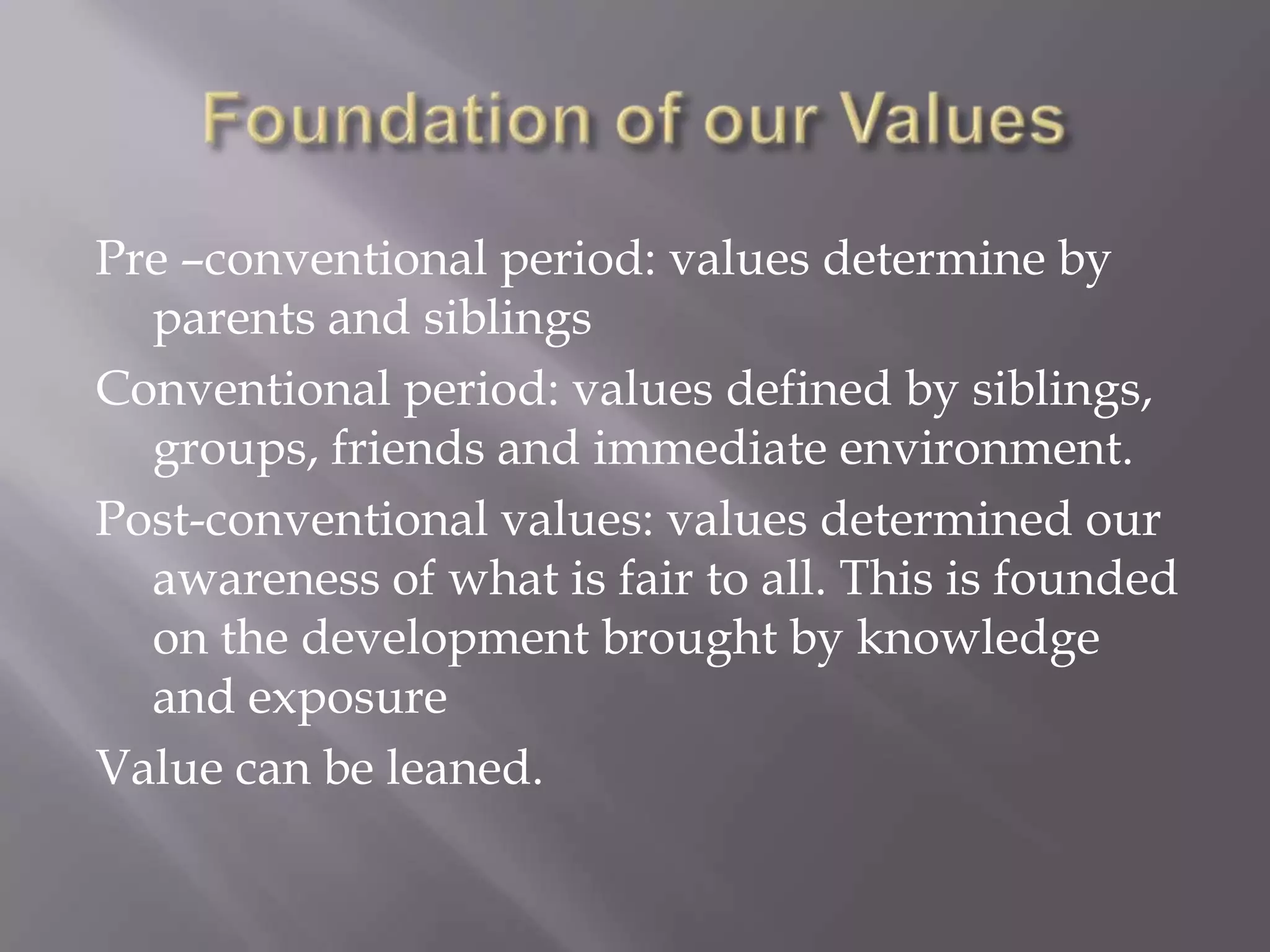 Values and morals | PPTX