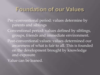 Values and morals | PPTX