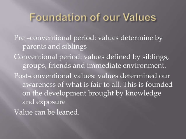 Values and morals | PPTX | Family and Relationships