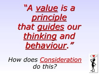 Values Assembly - Consideration | PPTX