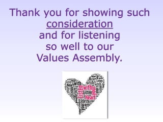 Values Assembly - Consideration | PPTX