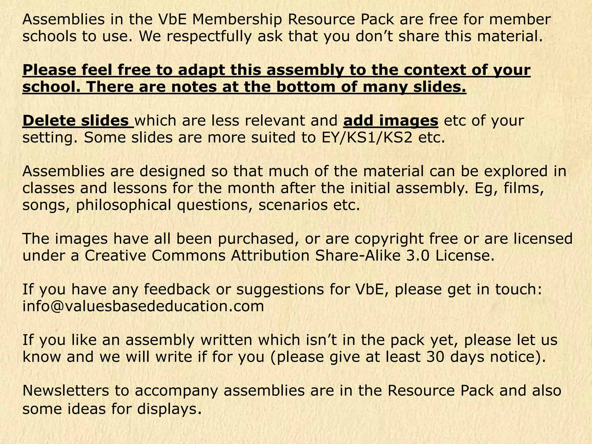 Values Assembly - Courage | PPTX