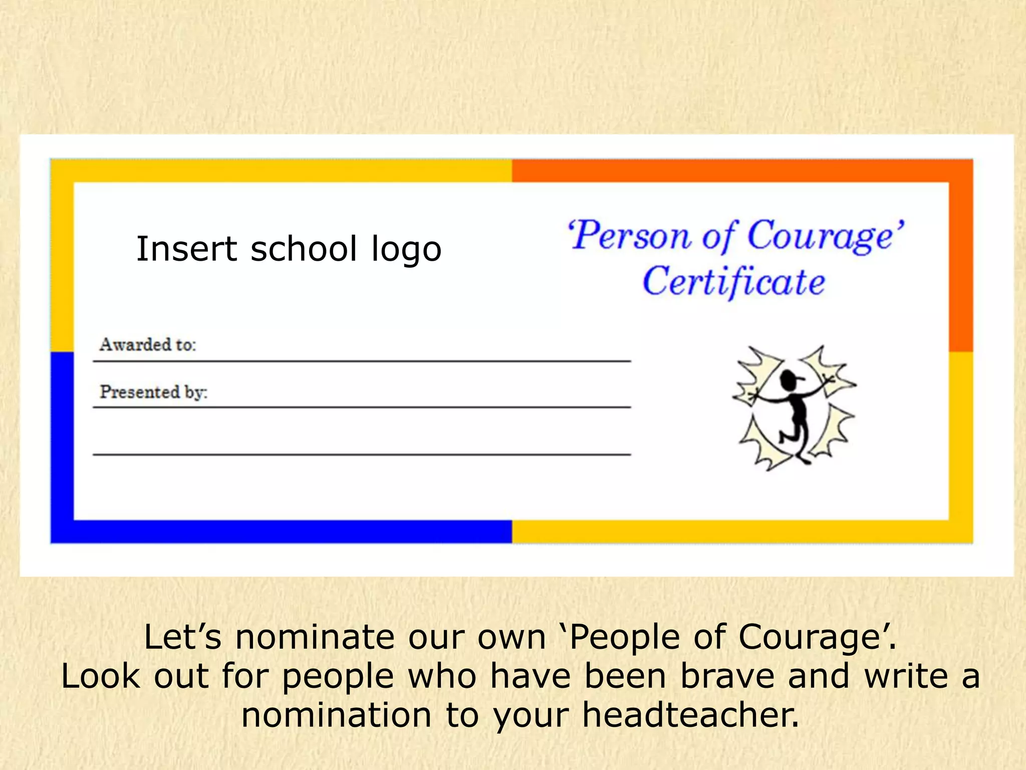 Values Assembly - Courage | PPTX