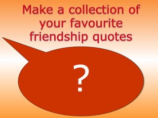 Values Assembly - Friendship | PPTX