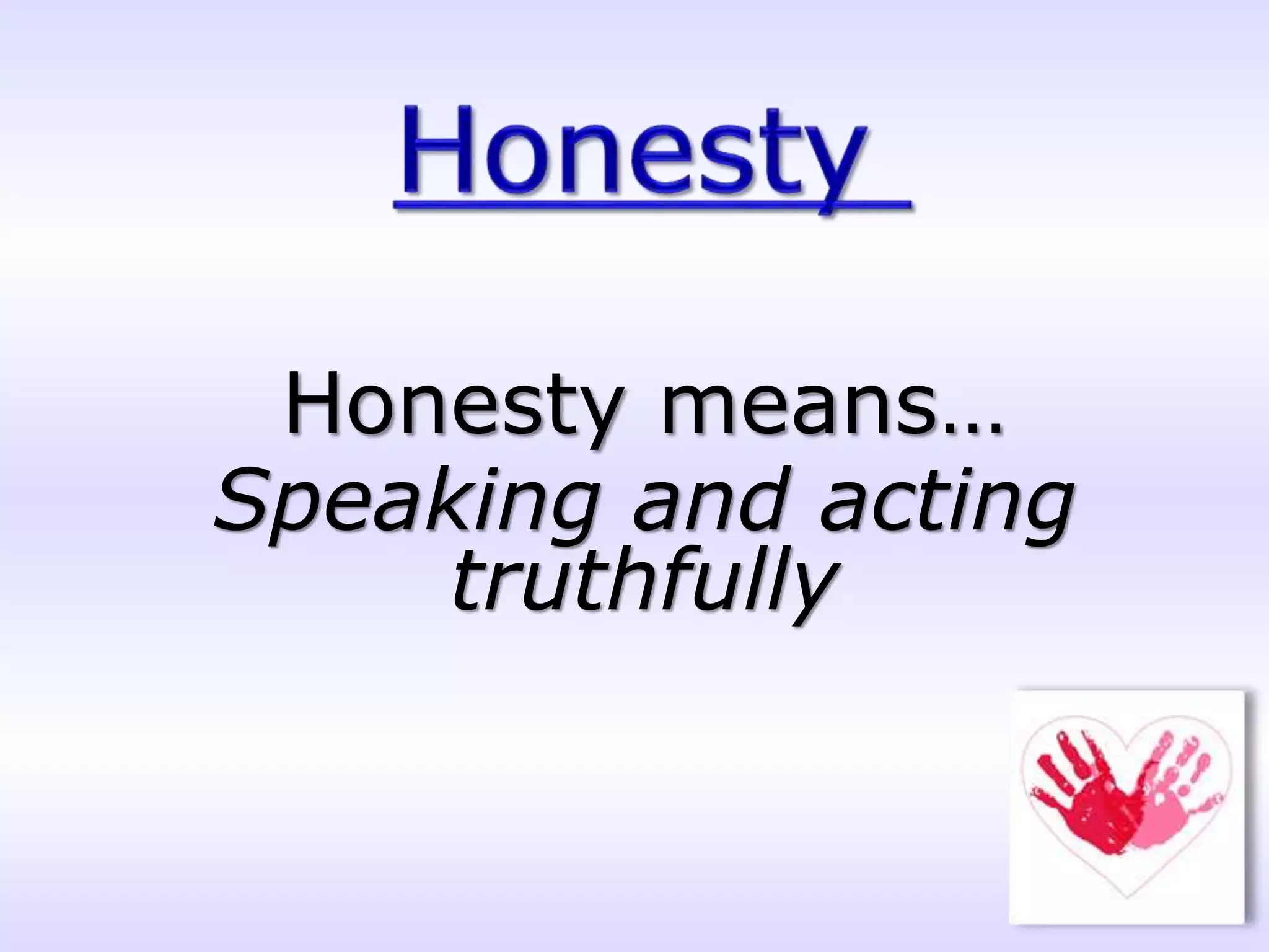 Values Assembly - Honesty | PPTX