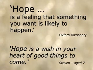 Values Assembly - Hope | PPTX