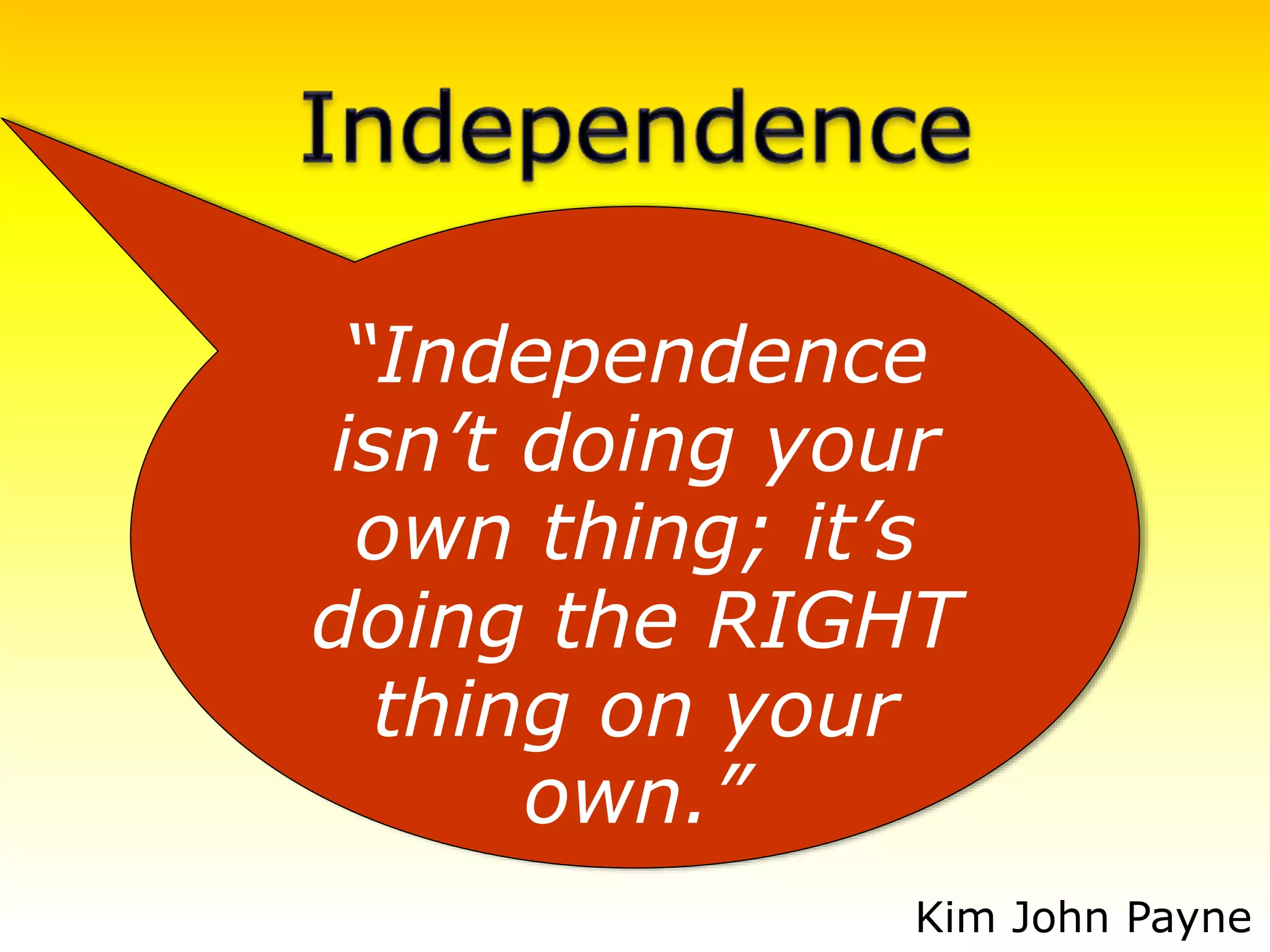 Values-Based Assembly - Independence | PPTX