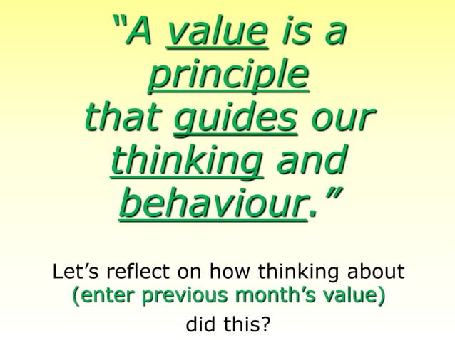 Values Assembly - Positivity | PPTX | Education