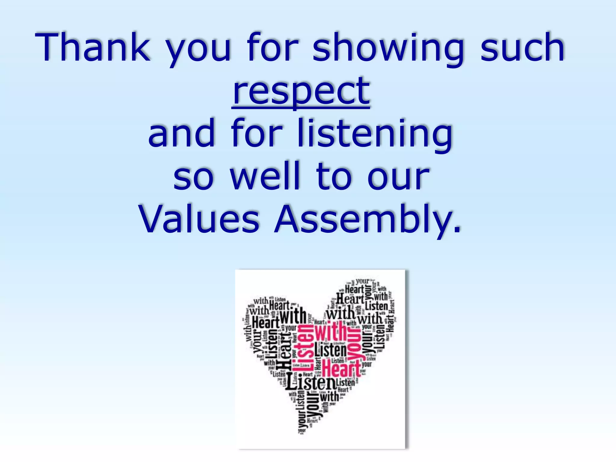Values Assembly - Respect | PPTX