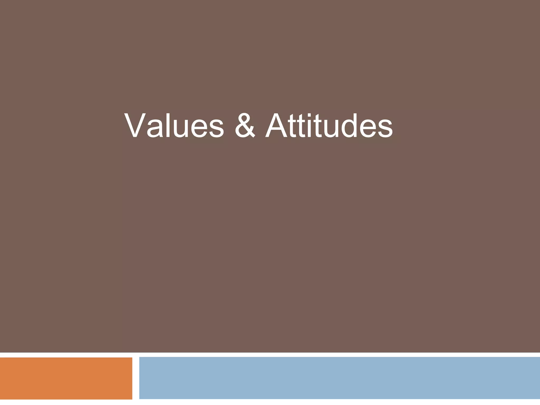 Values & attitudes | PPT