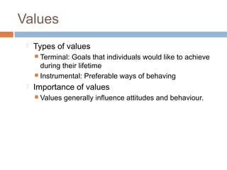 Values & attitudes | PPT