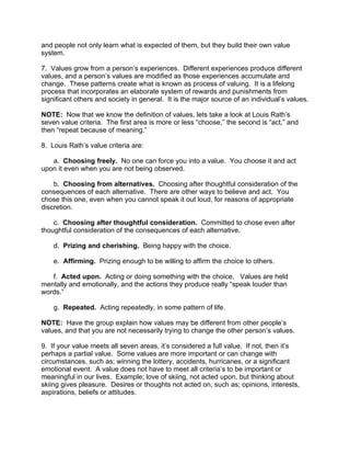 Values attitudesbehavior 1 | DOC
