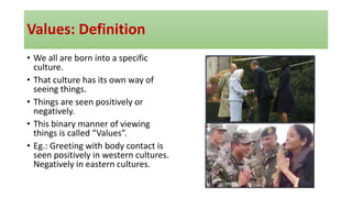 Values, belief, attitude and behavior | PPTX