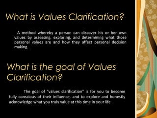 Values Clarification | PPT