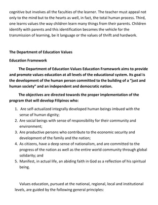 Values education MA | DOCX