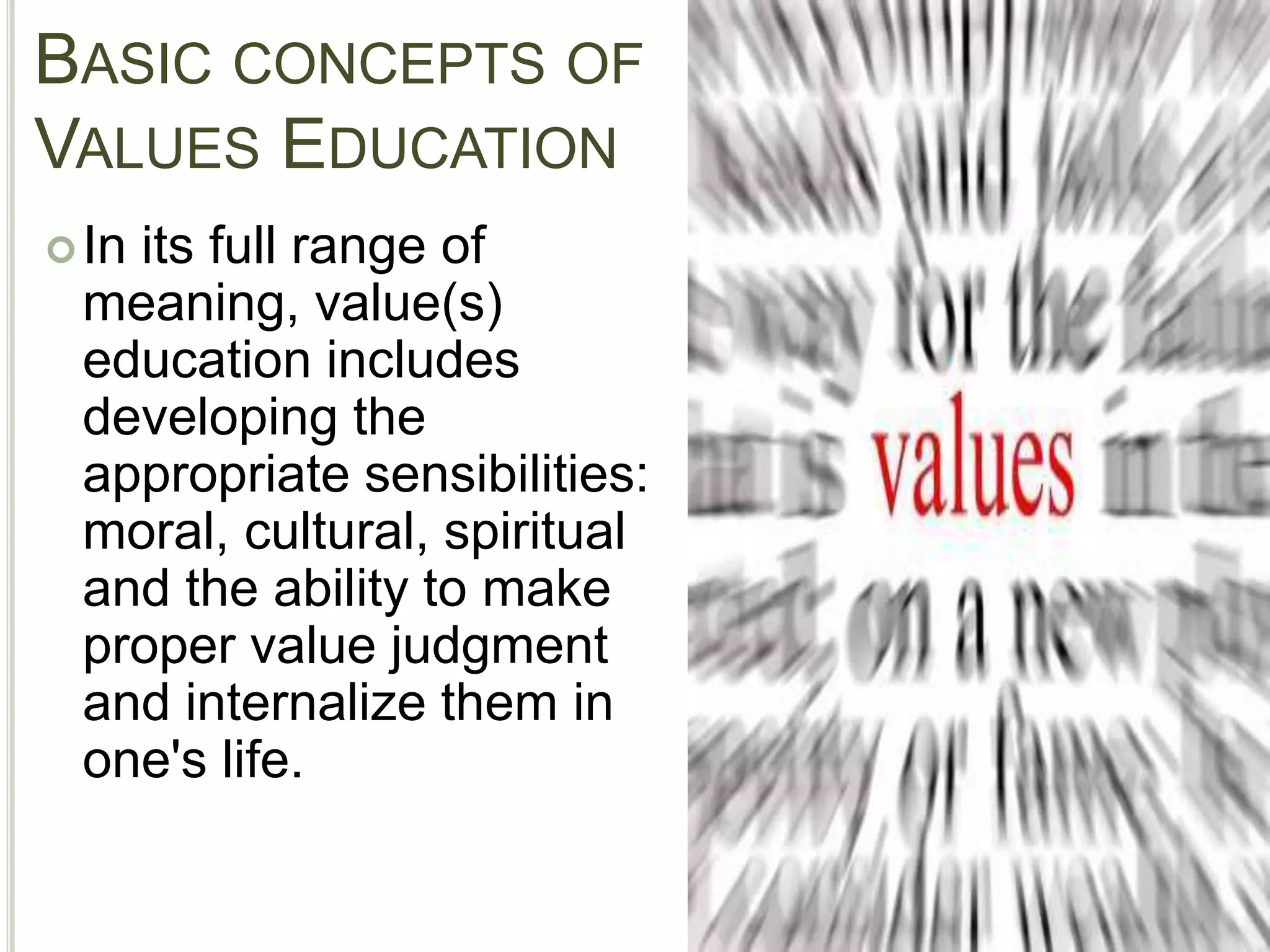 Values education | PPTX