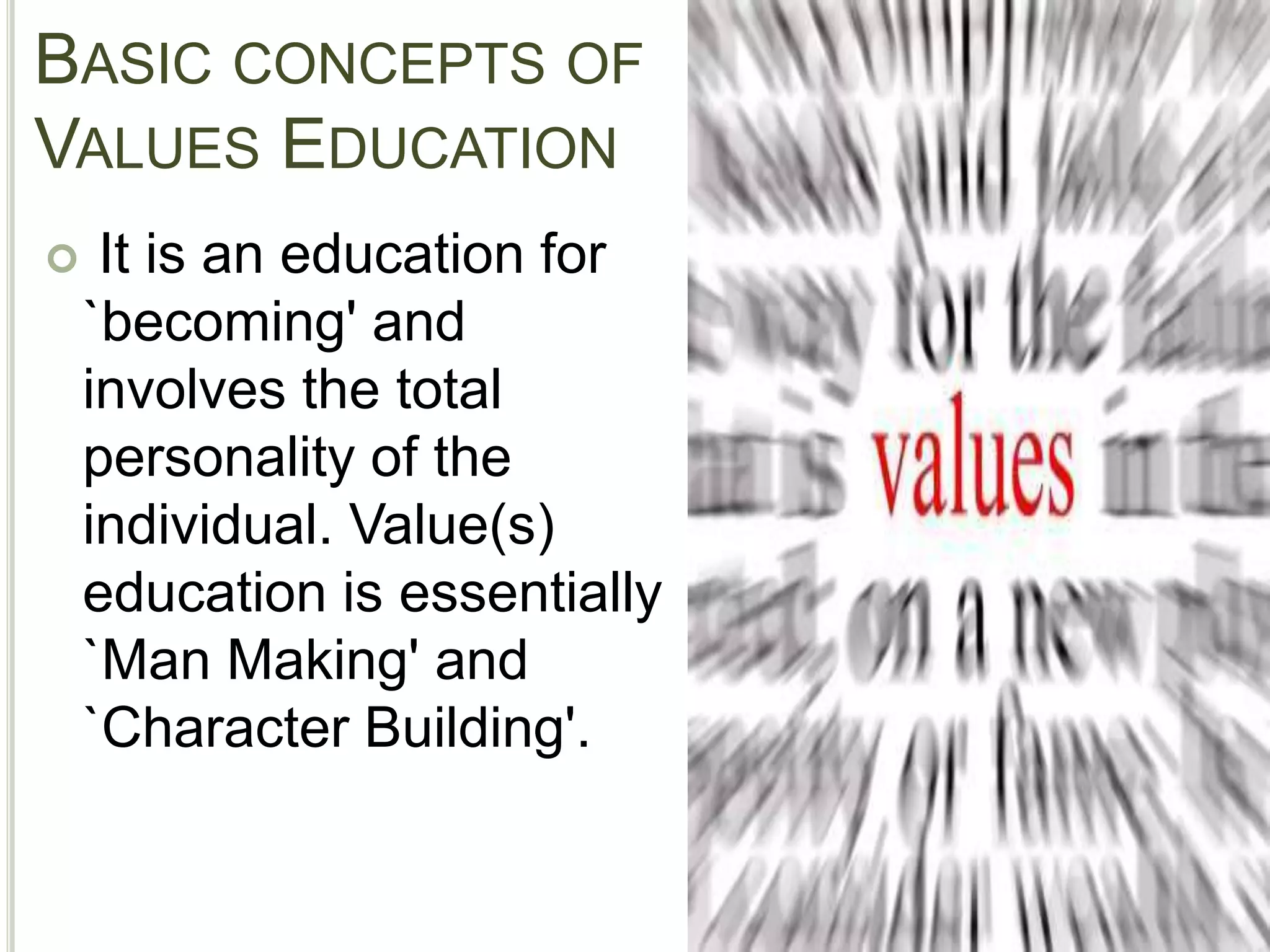 Values education | PPTX