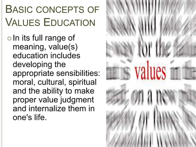 Values education | PPTX | Education