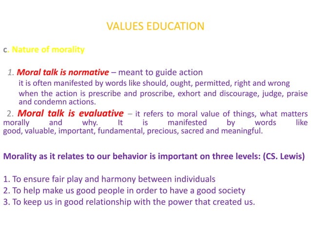 Values education personhood development lecture 2 | PPTX | Religion ...