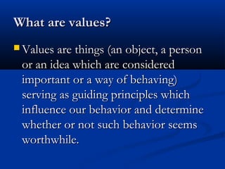 Values education 7 | PPT