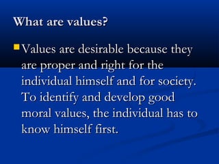 Values education 7 | PPT