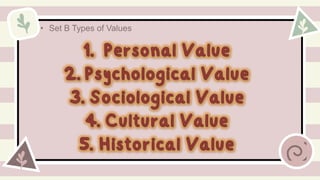 VALUES EDUCATION REPORT_Set B Types of Values B.pptx