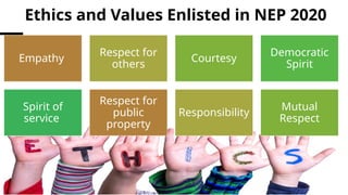 Values Education through NEP 2020.pptx. | PPTX
