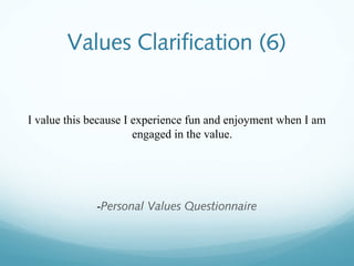 Values in Acceptance and Commitment Therapy (ACT) | PPT