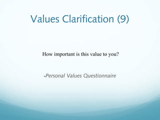 Values in Acceptance and Commitment Therapy (ACT) | PPT