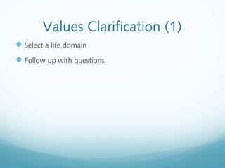 Values in Acceptance and Commitment Therapy (ACT) | PPT
