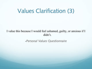 Values in Acceptance and Commitment Therapy (ACT) | PPT
