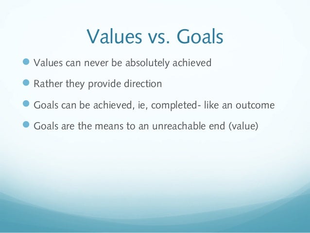 Values in Acceptance and Commitment Therapy (ACT)