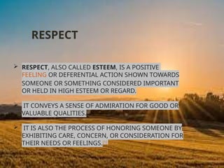 Core Values in Building Strong Relationships | PPTX