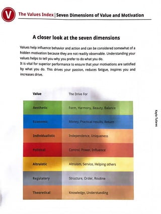 Values index assessment summary report | PDF