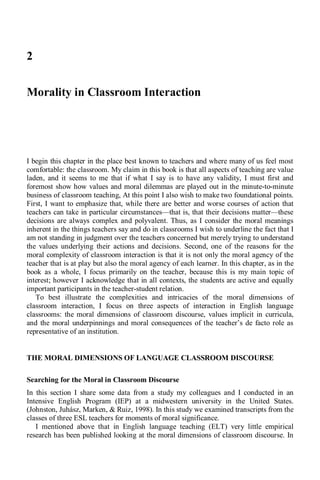 Values in english language teaching | PDF