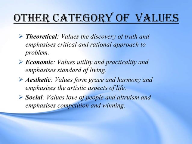 Values in management of organisation | PPTX
