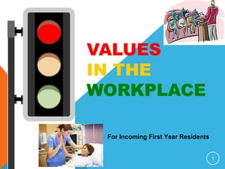 Values in the workplace (for doctors) | PPT