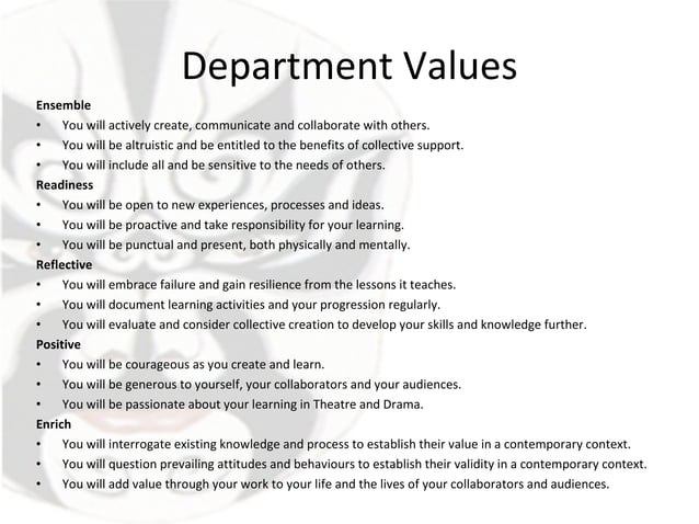 Values Into Action | PPT | Drama | Genres