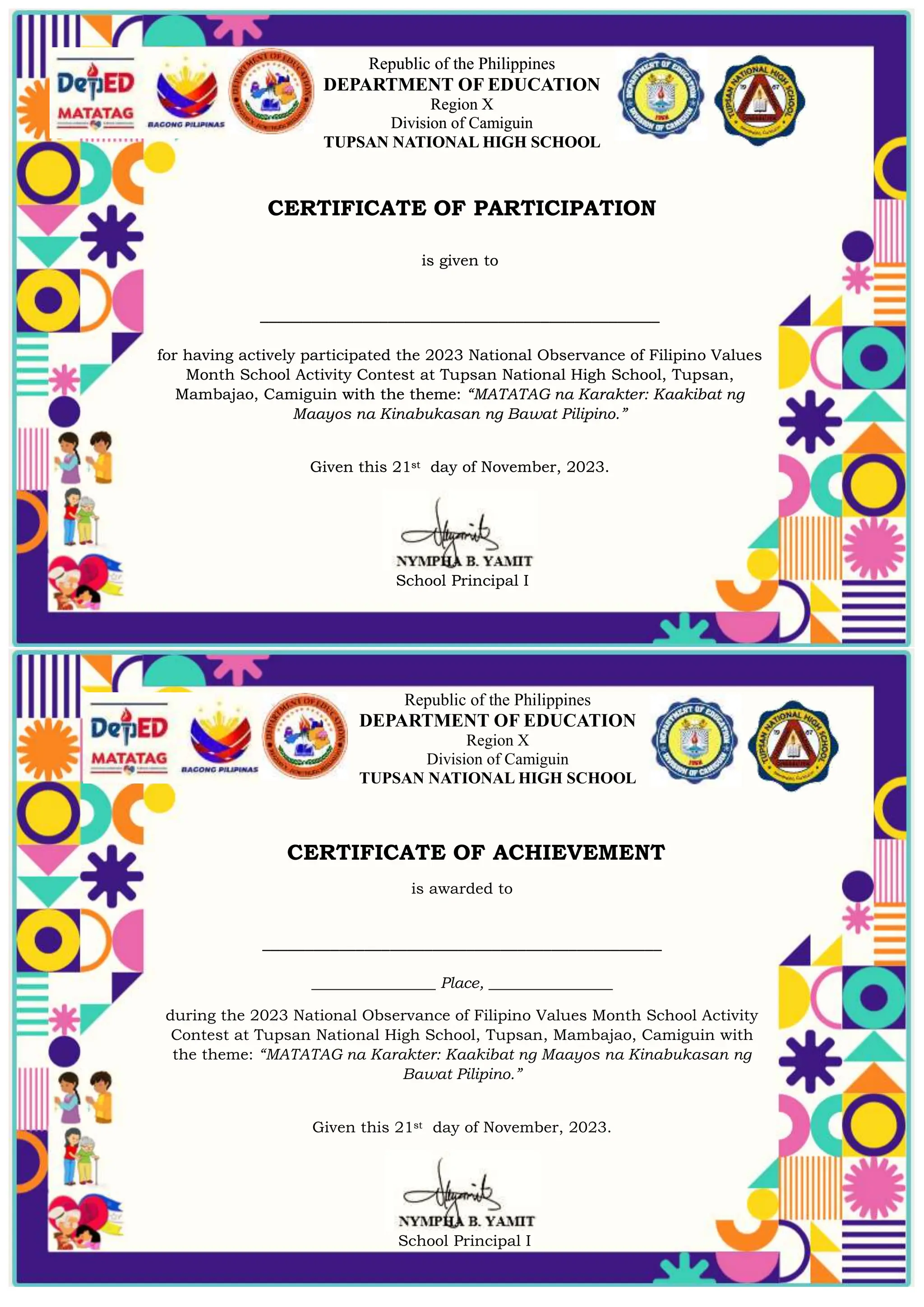 Values Month Certificates Template Editable | DOCX