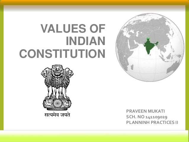 Values of Indian constitution