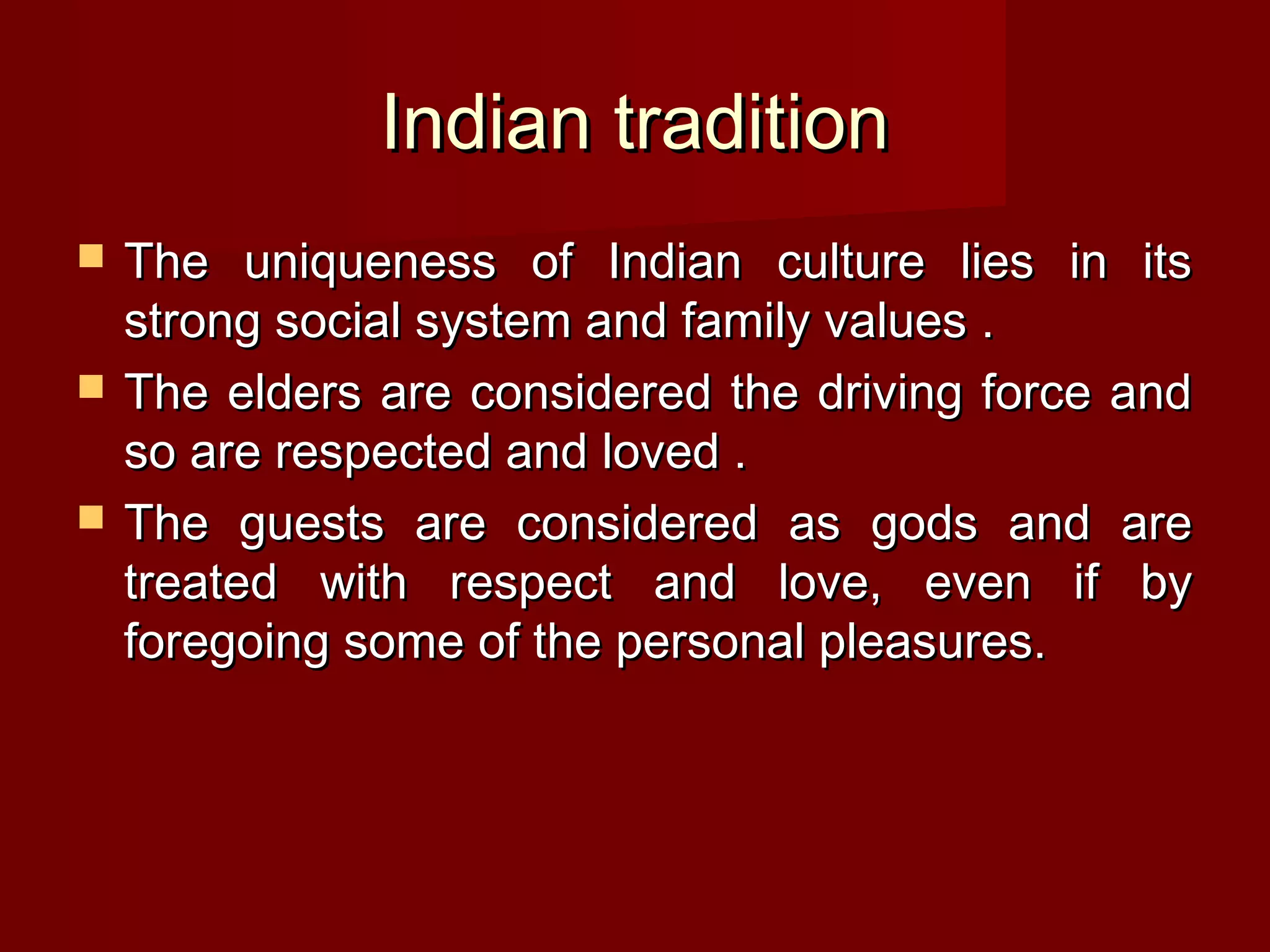 Values of indian culture | PPT