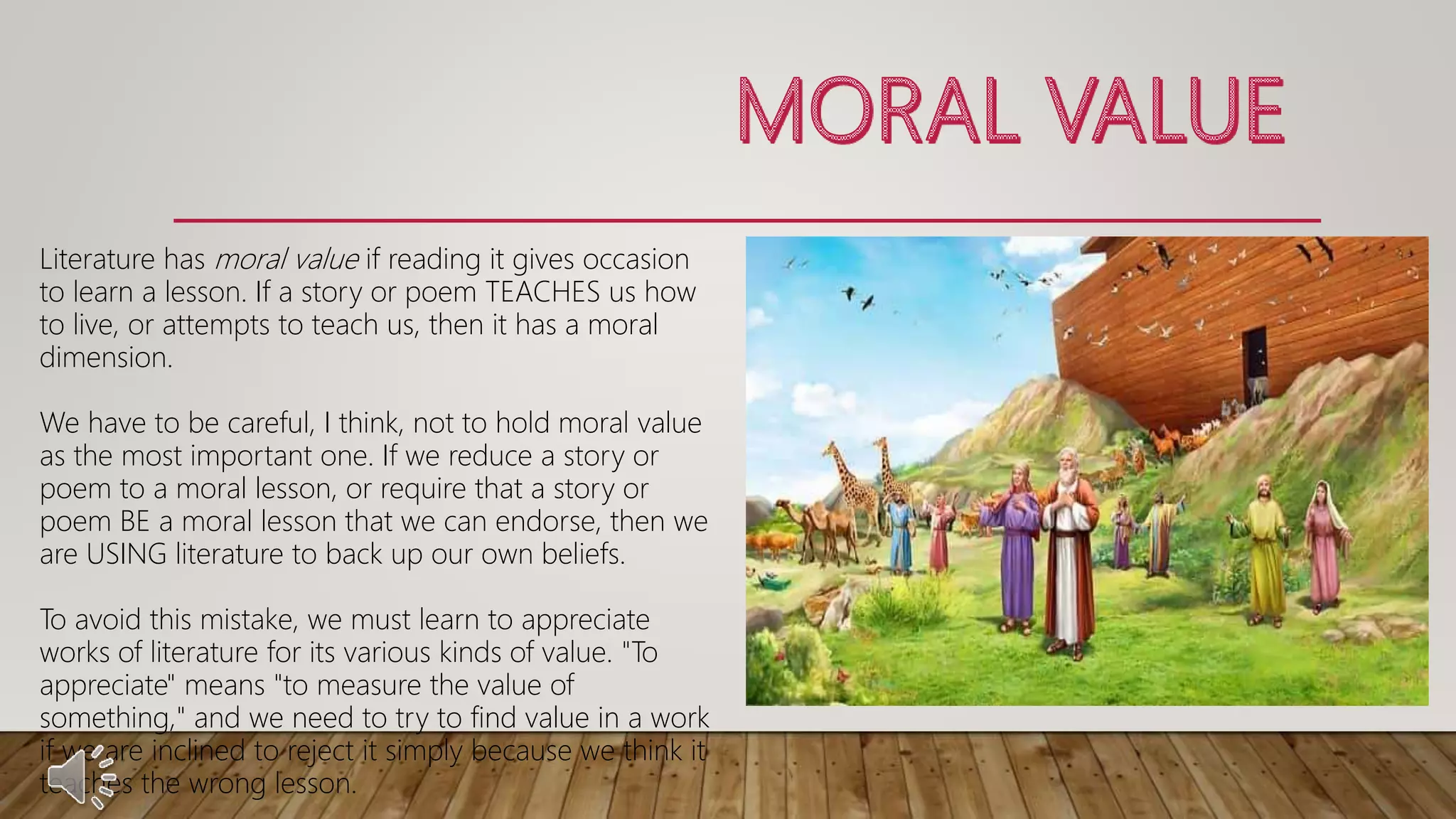 Values of Literature | PPTX