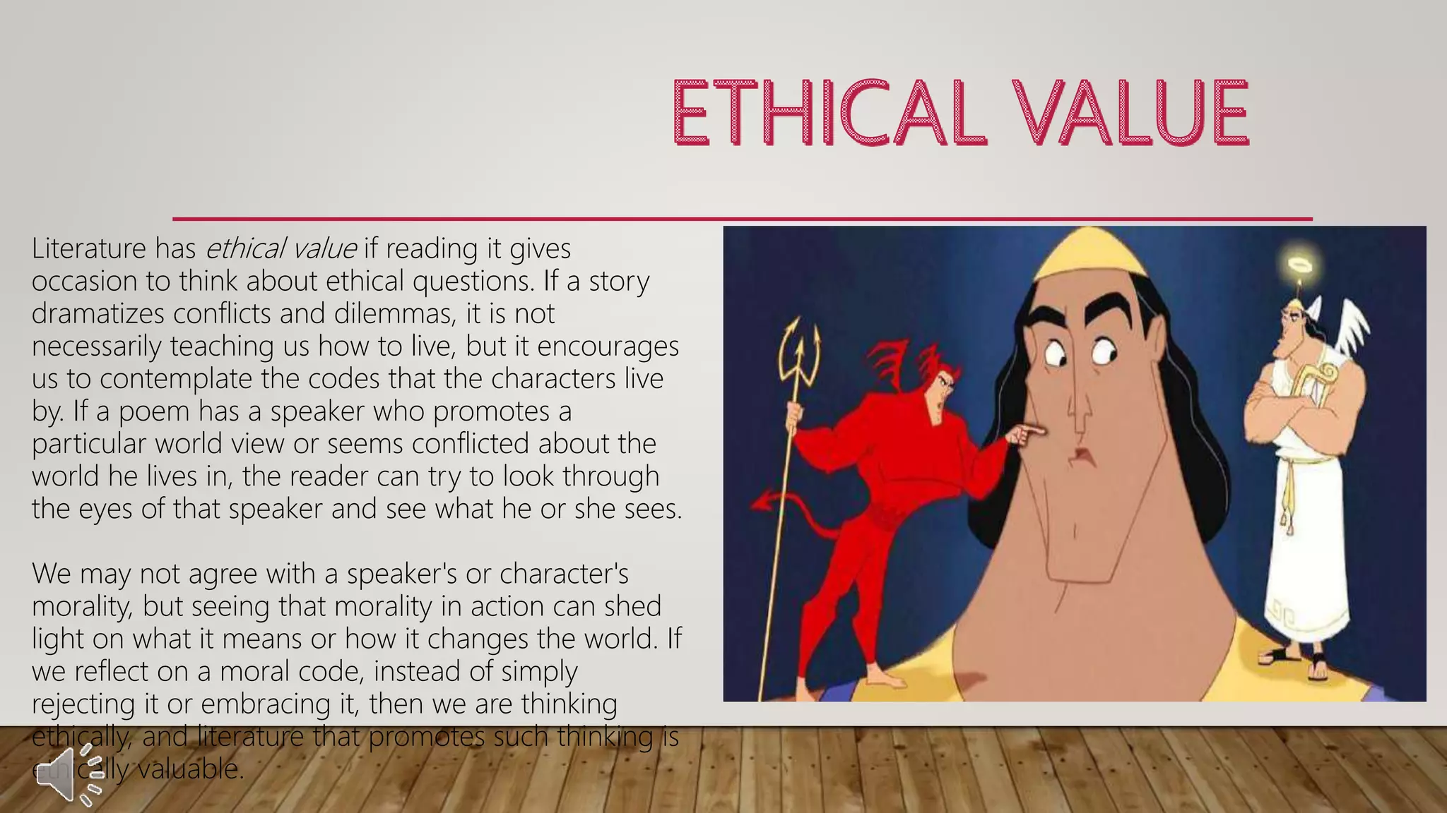 Values of Literature | PPTX