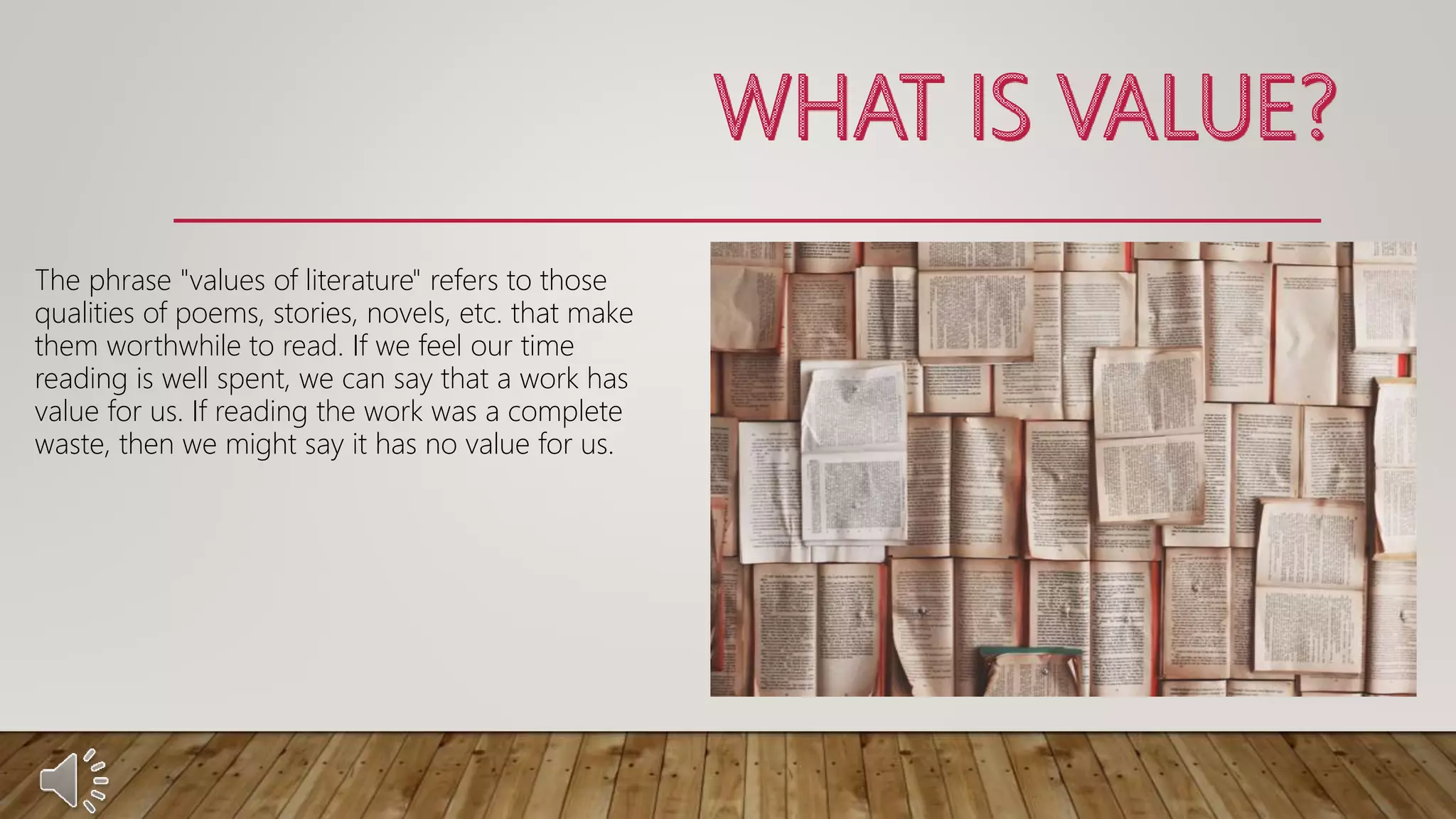 Values of Literature | PPTX
