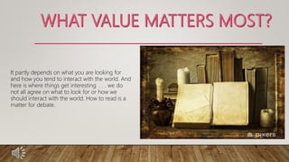 Values of Literature | PPTX