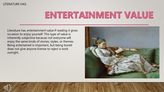 Values of Literature | PPTX